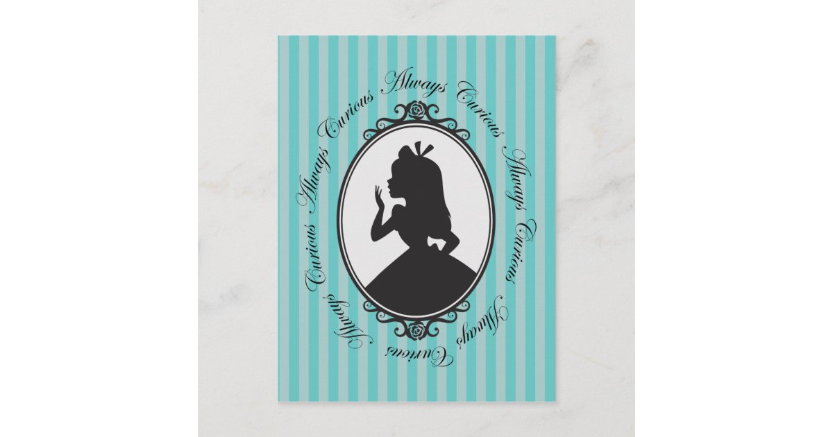 Alice | Always Curious Postcard | Zazzle