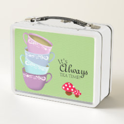 Alice And Her Tea Party Metal Lunch Box | Zazzle