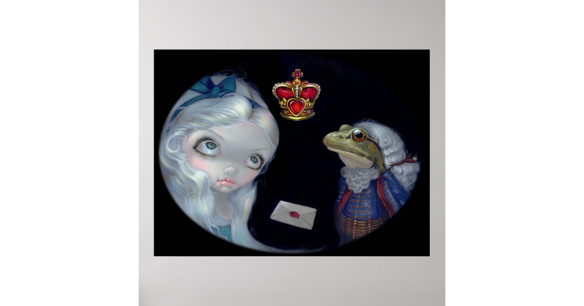 Alice and the Frog Footman ART PRINT Wonderland | Zazzle