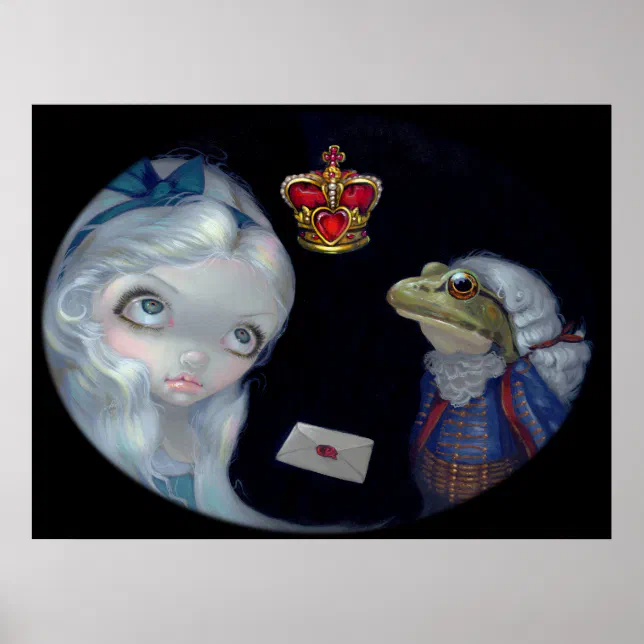 Alice and the Frog Footman ART PRINT Wonderland | Zazzle