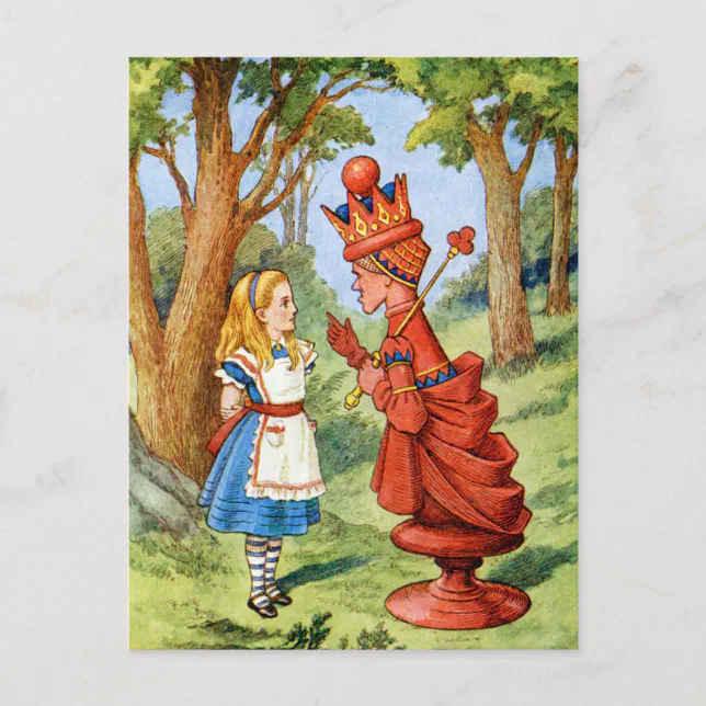 ALICE AND THE RED QUEEN POSTCARD | Zazzle