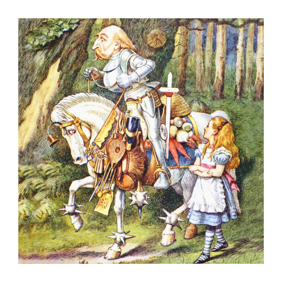 Alice and the White Knight in Wonderland Canvas Print | Zazzle