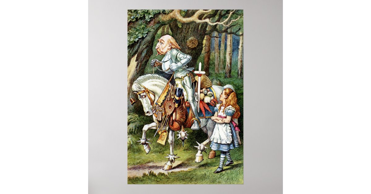 Alice and the White Knight Poster | Zazzle
