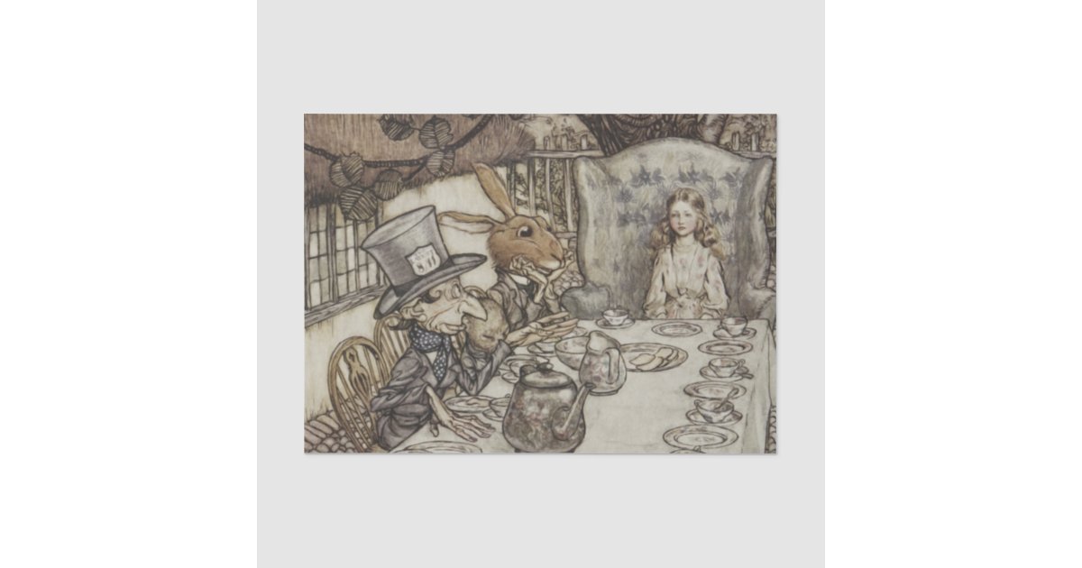 Alice Birthday Unbirthday Rabbit Hatter Party Tissue Paper | Zazzle
