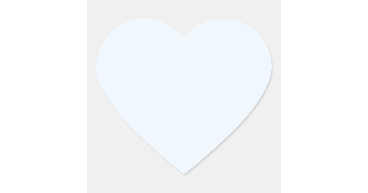 Alice blue (solid color) heart sticker | Zazzle