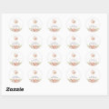 ALICE Blush Floral Baby Brewing Tea Party Favor Classic Round Sticker ...