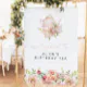 ALICE Blush Floral Birthday Tea Brunch Welcome Foam Board | Zazzle
