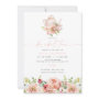 ALICE Blush Floral Bridal Tea Party Brunch Shower Invitation | Zazzle