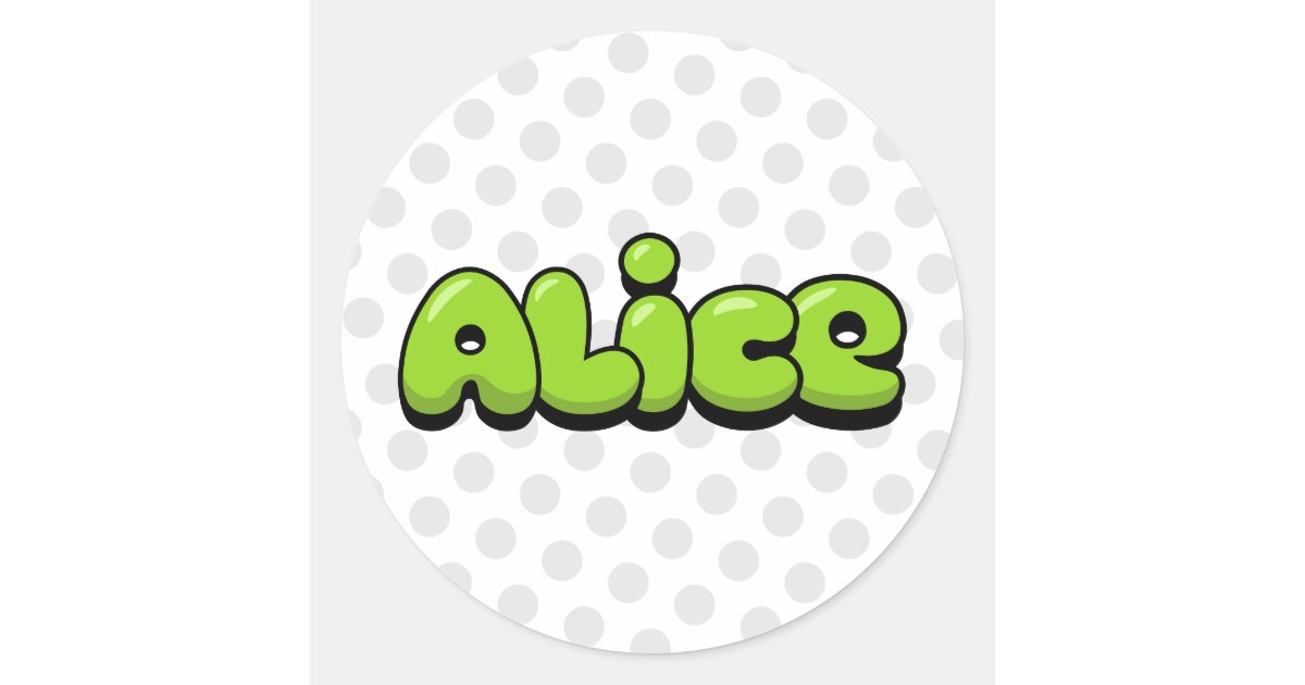 Alice Classic Round Sticker | Zazzle