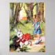 Alice Follows the White Rabbit to Wonderland Poster | Zazzle