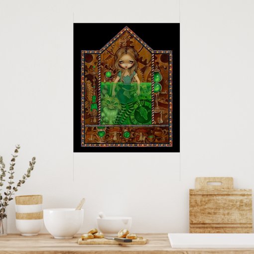 Alice in Absinthe ART PRINT wonderland steampunk | Zazzle
