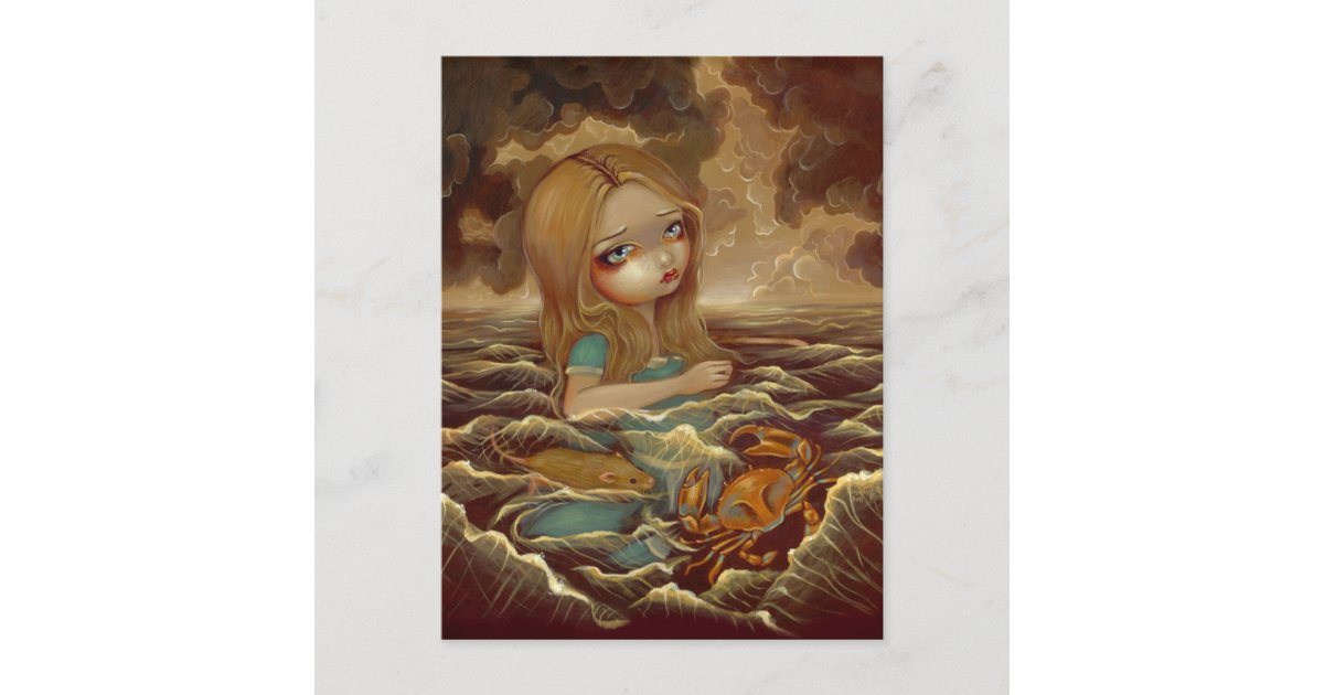 "Alice in the Pool of Tears" Postcard | Zazzle