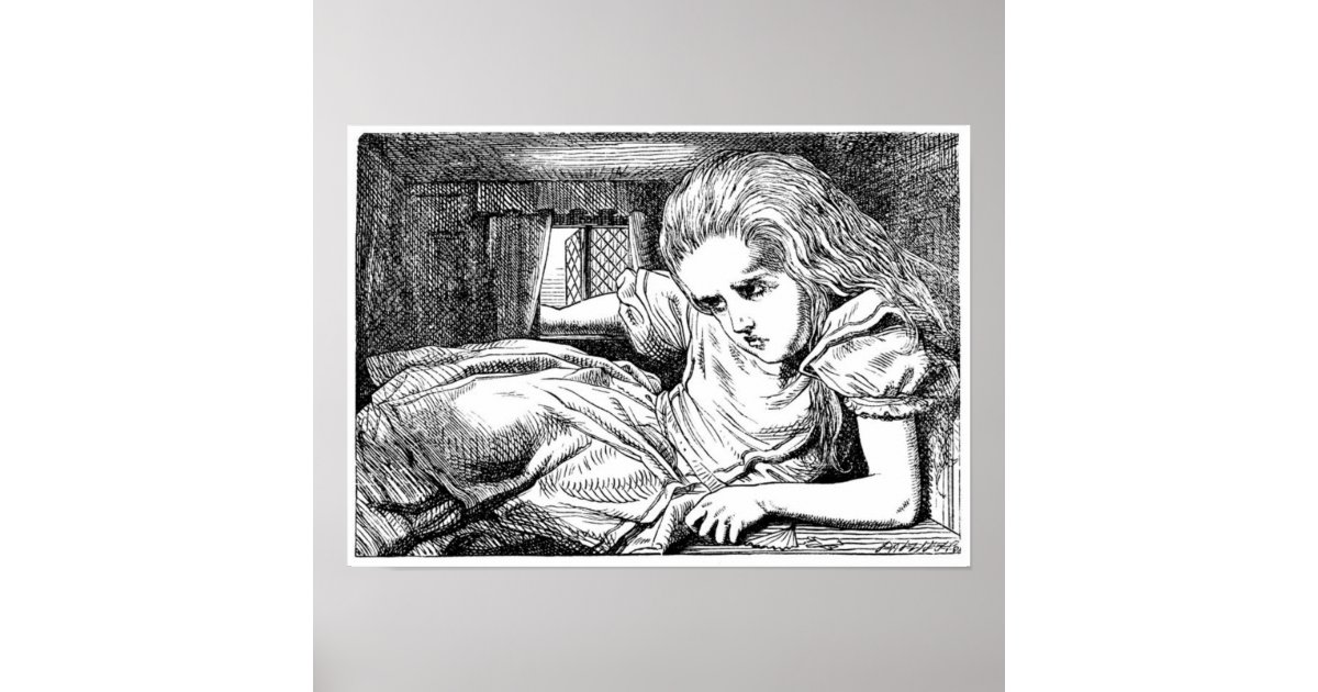 Alice in the White Rabbit's House Poster | Zazzle