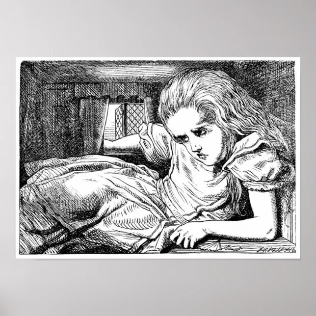Alice in the White Rabbit's House Poster | Zazzle