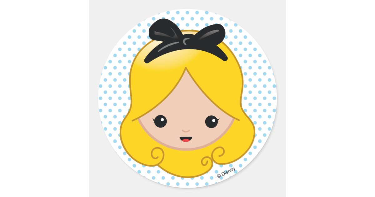 Alice in Wonderland | Alice Emoji Classic Round Sticker | Zazzle