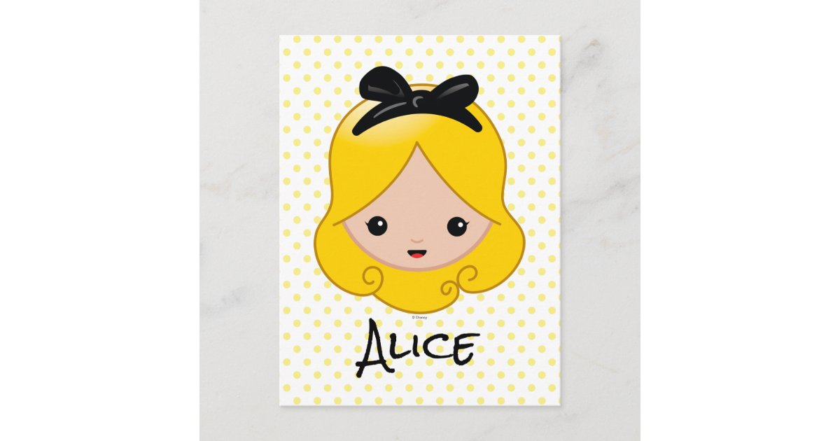 Alice in Wonderland | Alice Emoji Postcard | Zazzle