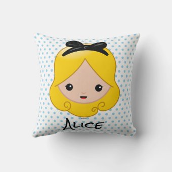 Alice in Wonderland | Alice Emoji Throw Pillow | Zazzle