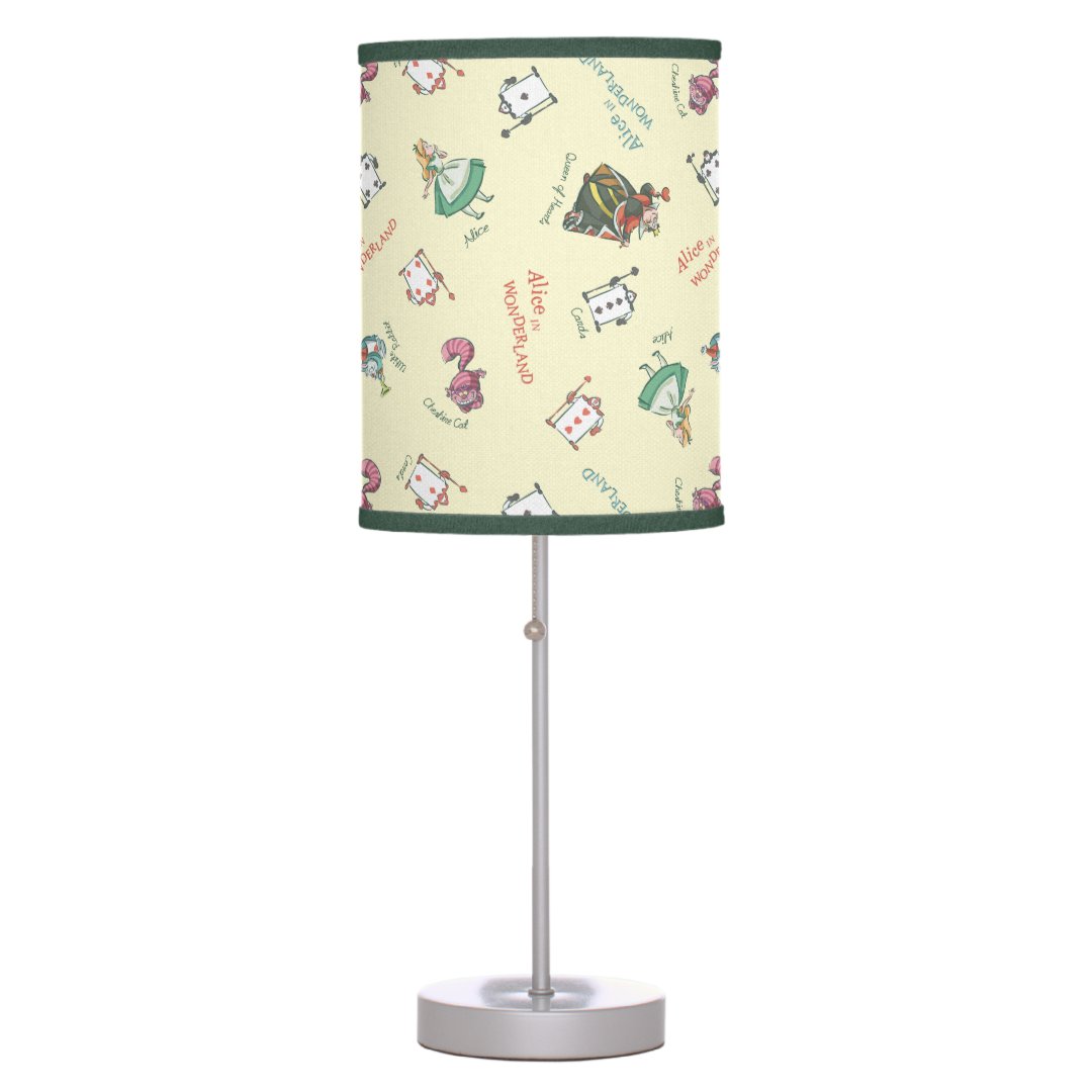 Alice In Wonderland and Friends | Pattern Table Lamp | Zazzle