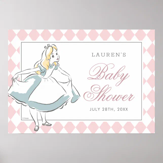 Alice in Wonderland Baby Shower Poster | Zazzle
