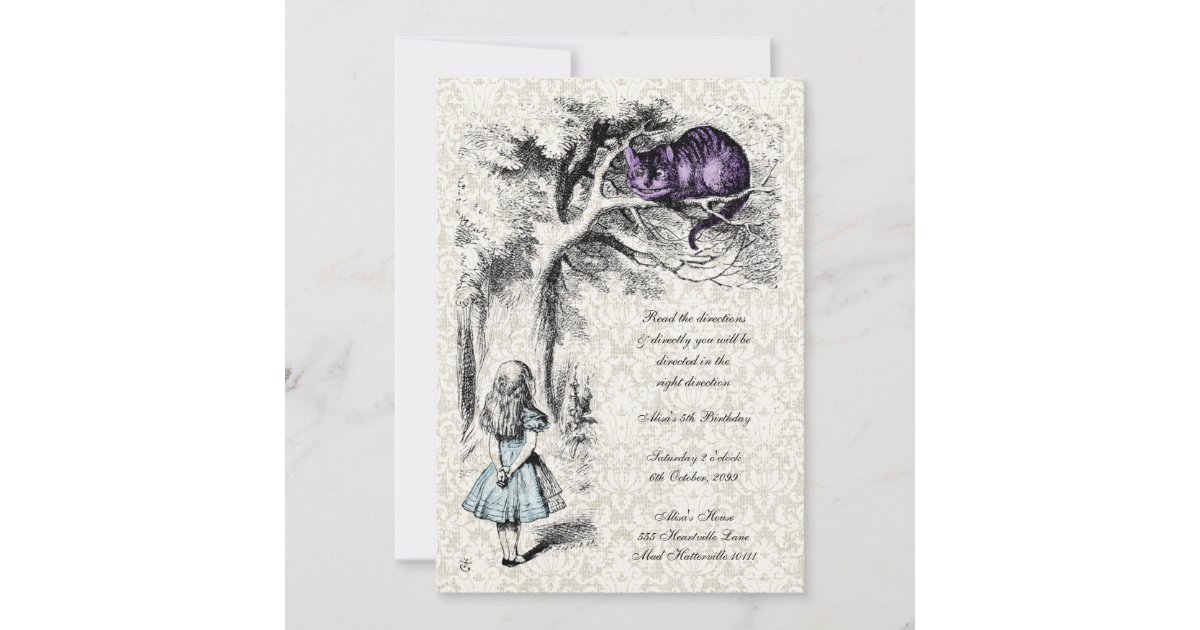 Alice in Wonderland Birthday UnBirthday Invitation | Zazzle