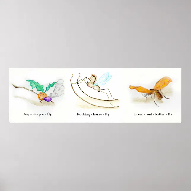 Alice in Wonderland Bugs Poster | Zazzle