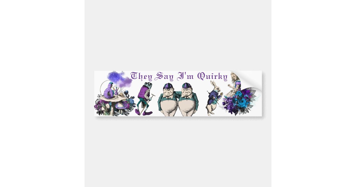 Alice in Wonderland Characters Bumper Sticker | Zazzle