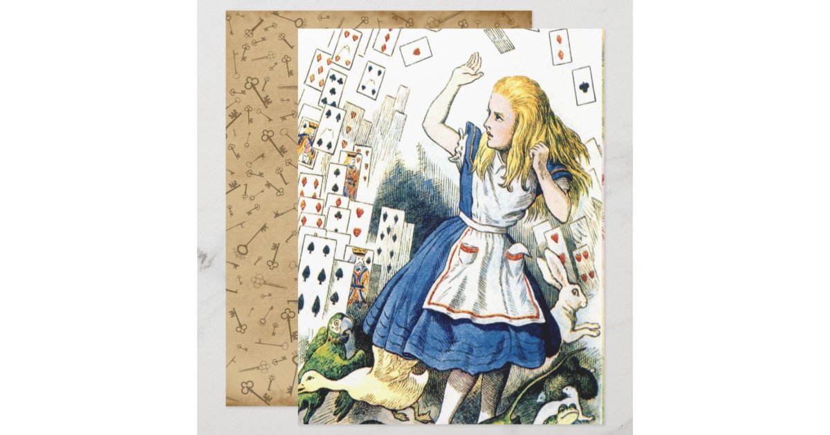 Alice in Wonderland Deck of Cards, Scrapbook Paper | Zazzle