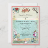 Alice in Wonderland Don't Be Late Birthday Invitation | Zazzle