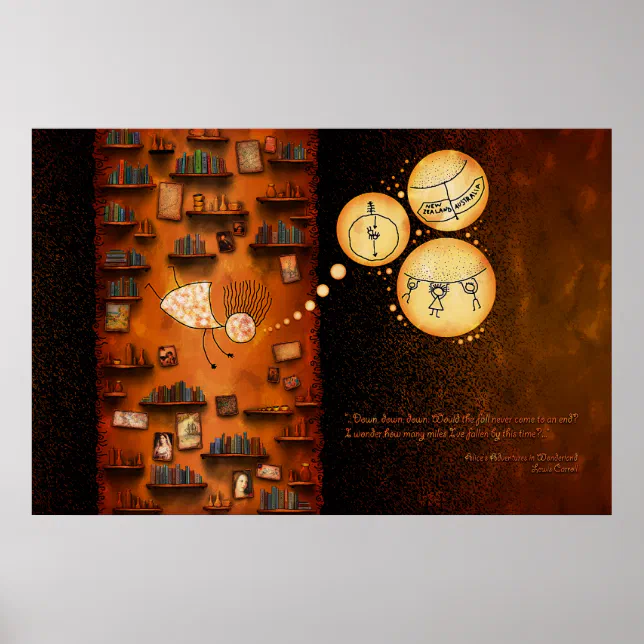 Alice in Wonderland - Down The Rabbit-Hole Poster | Zazzle