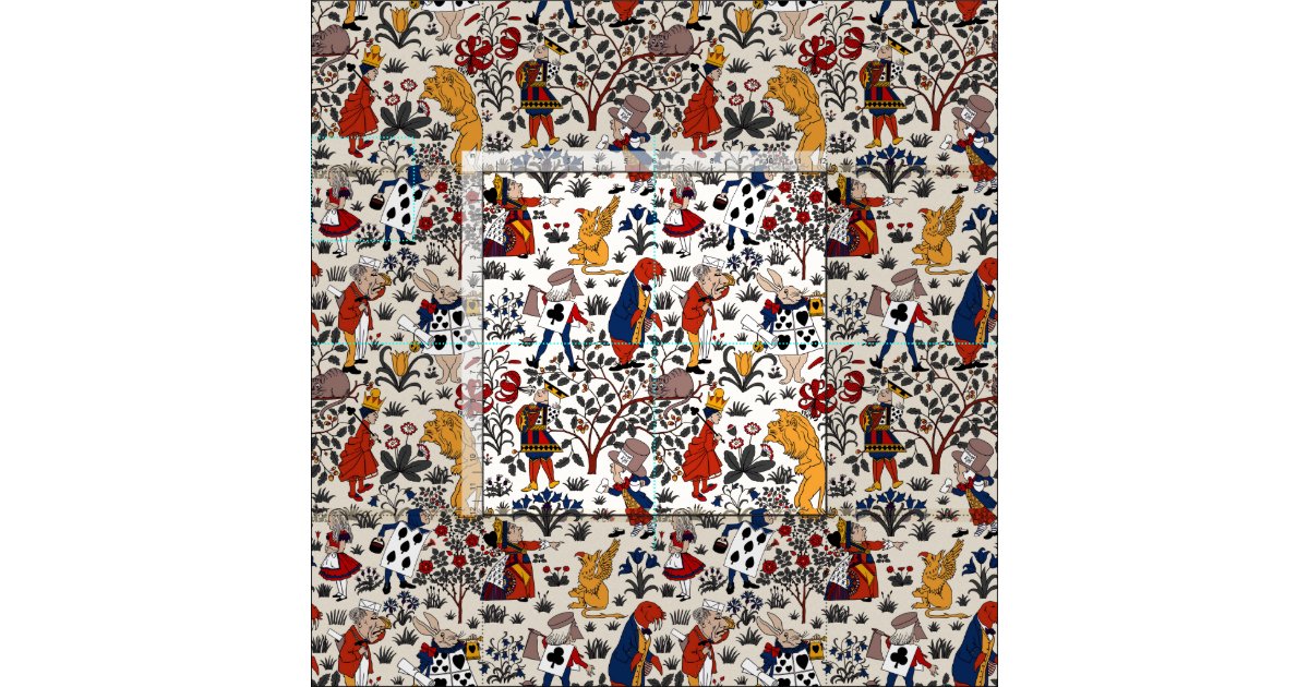 Alice in Wonderland Fabric | Zazzle