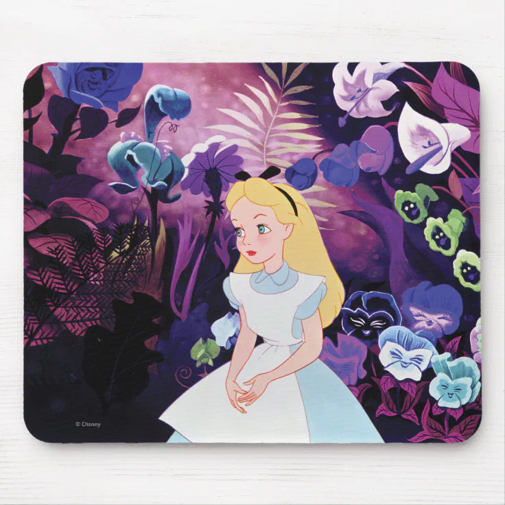 Alice in Wonderland Garden Flowers Film Still Mouse Pad | Zazzle