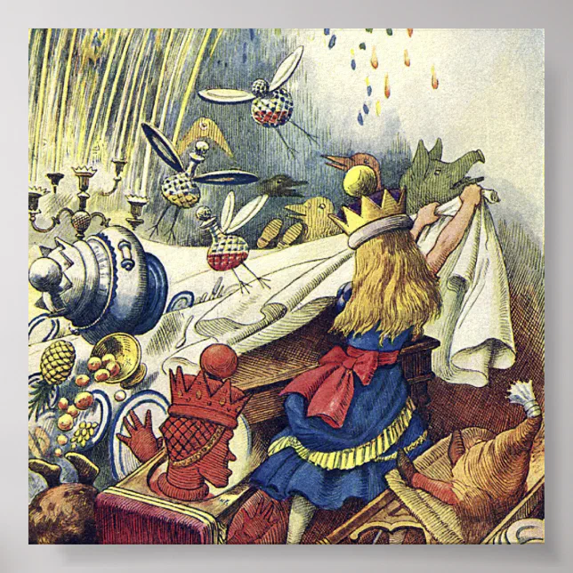 Alice in Wonderland Mad Tea Party 2 Poster | Zazzle