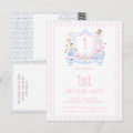 Alice in Wonderland Monogram Crest Invitation Postcard | Zazzle