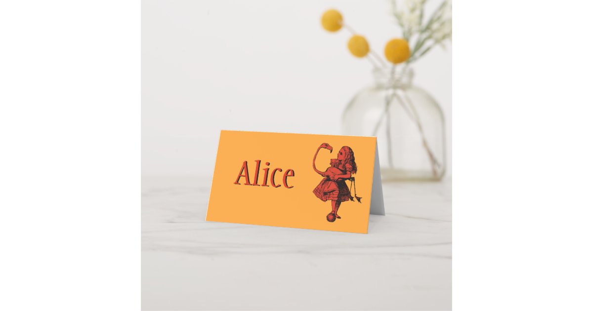 Alice in Wonderland Place Card | Zazzle