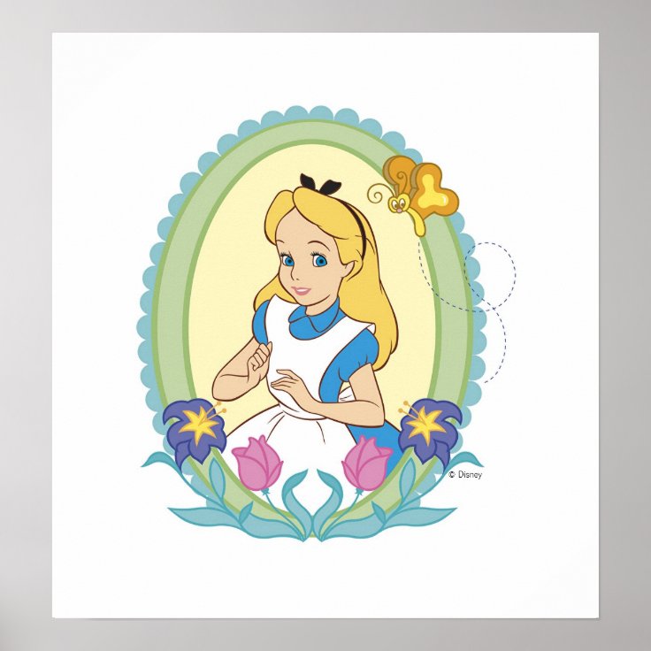 Alice in Wonderland Portrait Disney Poster | Zazzle