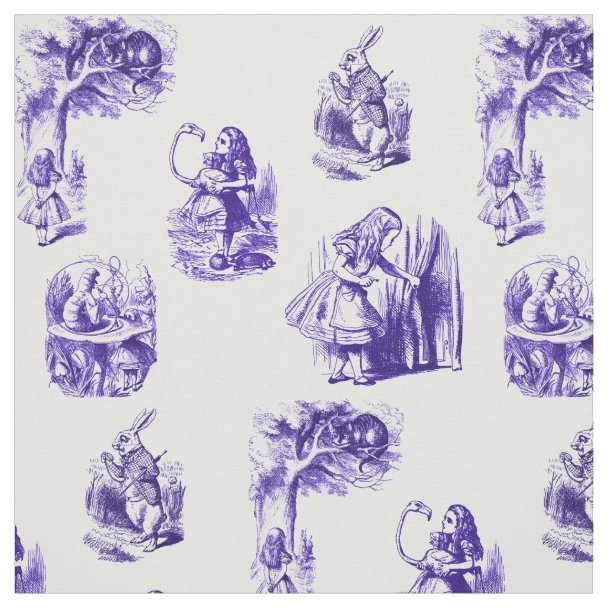 Alice in Wonderland Holly Stripe Fabric | Zazzle.com