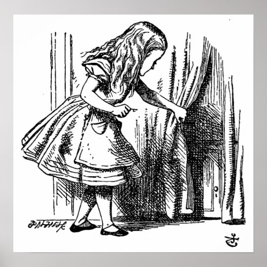 Alice in Wonderland Small Door to Wonderland Poster | Zazzle.com