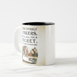 Alice In Wonderland - Tea Party - Bonkers Quote Two-Tone Coffee Mug ...