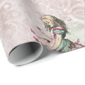 Alice in Wonderland Tea Party Burgundy & Blush Wrapping Paper | Zazzle