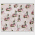 Alice in Wonderland Tea Party Burgundy & Blush Wrapping Paper | Zazzle