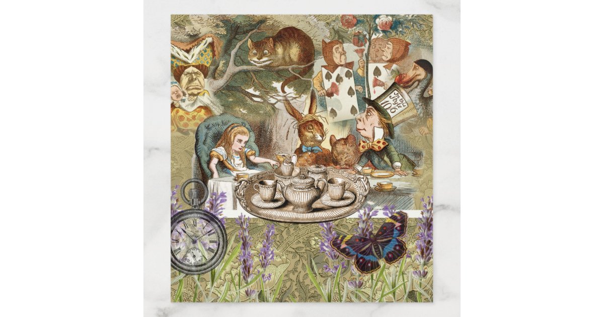 Alice in Wonderland Tea Party Guests Envelope Liner | Zazzle