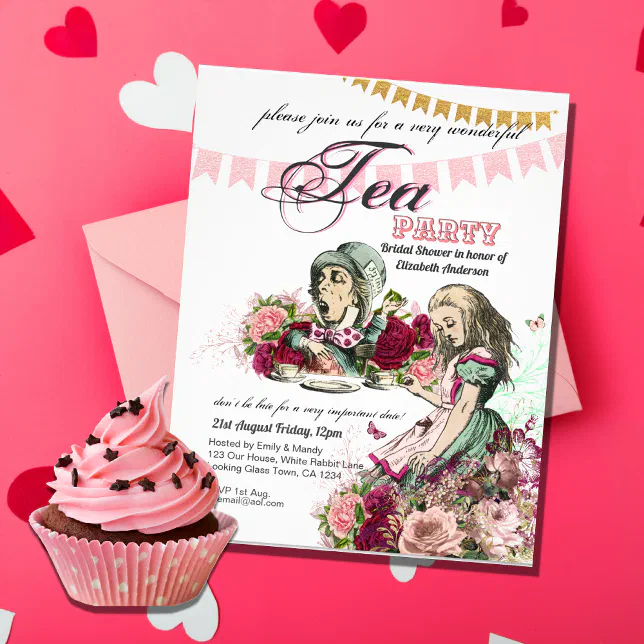 Alice In Wonderland Tea Party Invitation ANY EVENT Flyer | Zazzle