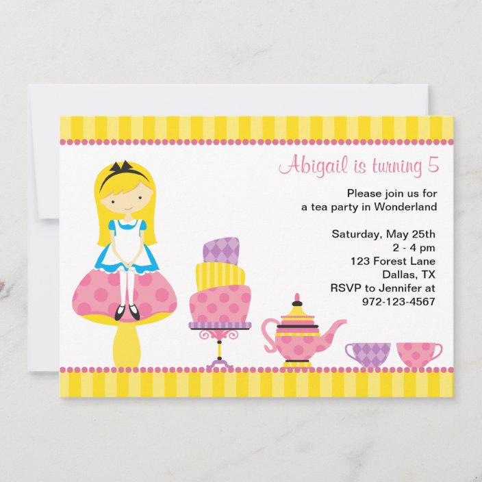 Alice in Wonderland Tea Party Invitations | Zazzle.com
