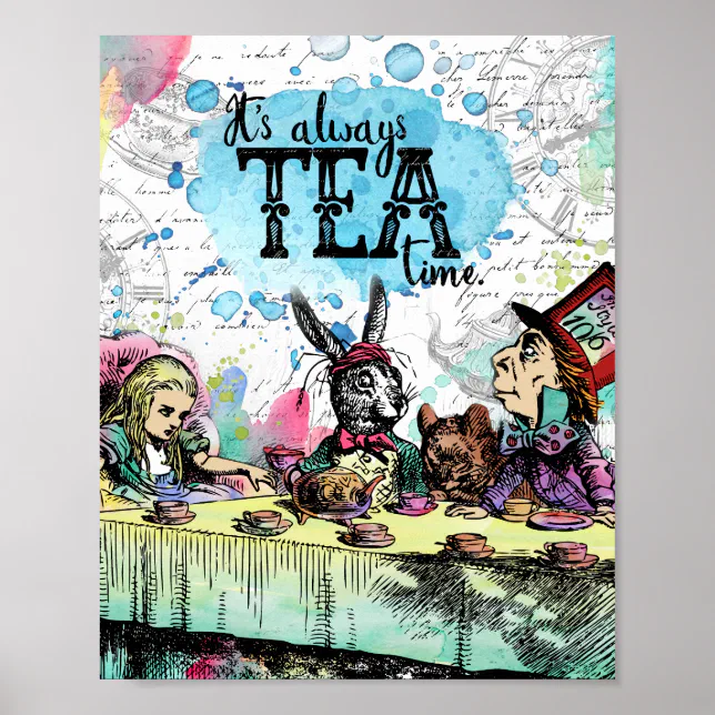 Alice in Wonderland - Tea Time Poster | Zazzle