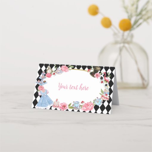 Alice in Wonderland Tent Place Card | Zazzle