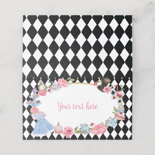 Alice in Wonderland Tent Place Card | Zazzle