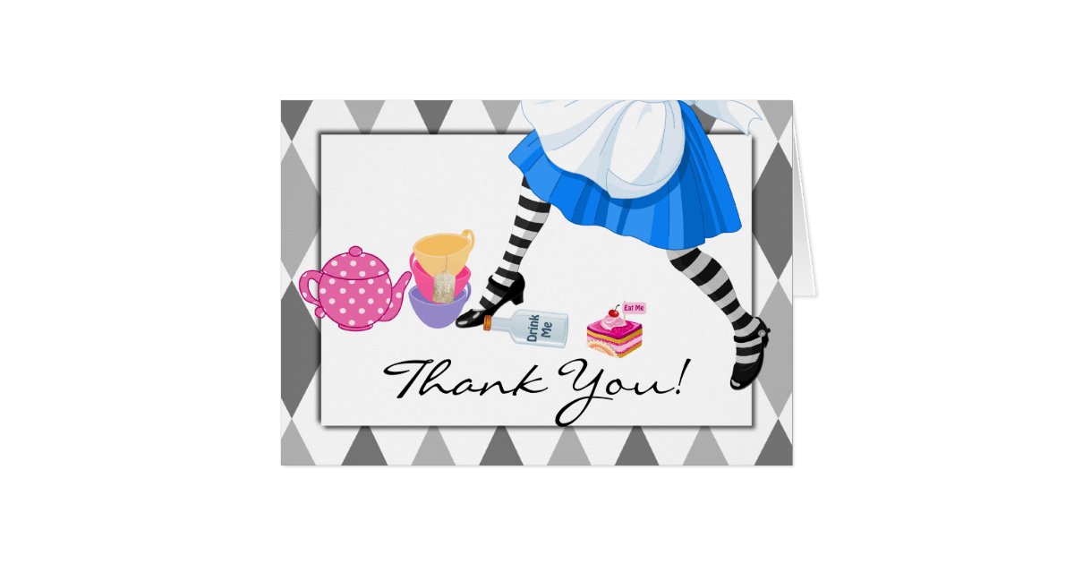 Alice in Wonderland Thank You Card | Zazzle.com
