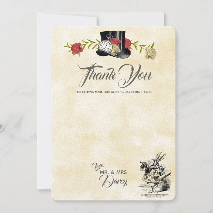 Alice in Wonderland Thank You Card | Zazzle