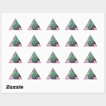 Alice in Wonderland - The Caterpillar Triangle Sticker | Zazzle