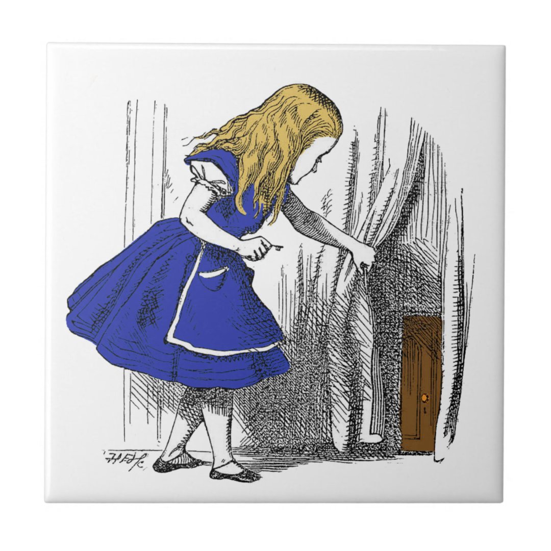 Alice in Wonderland - The Small Door Ceramic Tile | Zazzle
